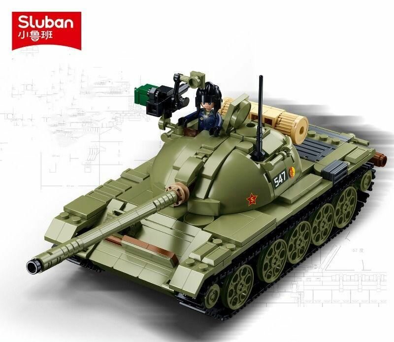 Конструктор SLUBAN серия "Армия"/БТР штурмовая бронированная машина/Тайфун vdvs (519 шт)