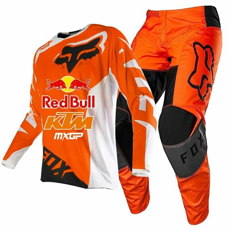 Новый 2023 F0X 180 Red Bull эндуро комплект снаряжения для мотокросса mx трикотажные штаны мотоциклетная одежда mtb carracing костюм Off Road