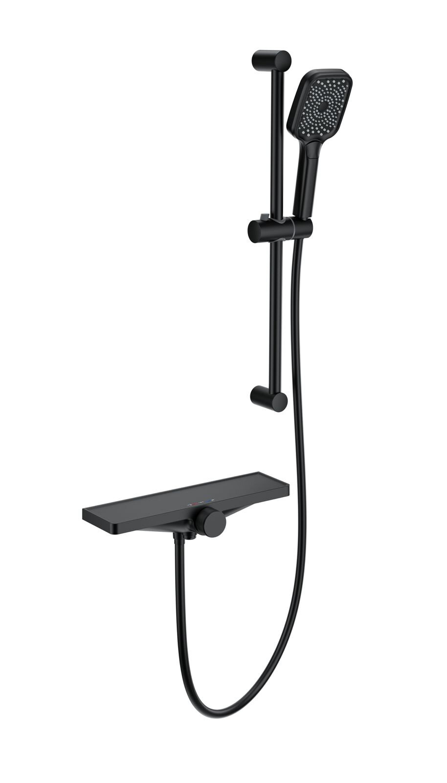 Смеситель для ванны с душем и термостатом WONZON & WOGHAND, Черный матовый (WW-B2551-A-MB)