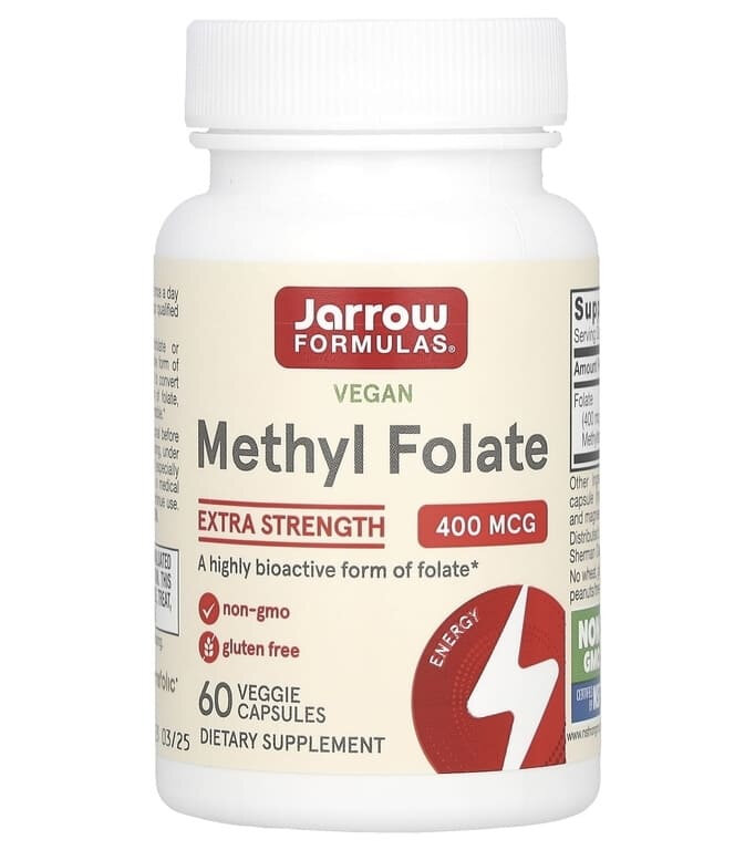 Jarrow Formulas Methyl Folate 400 мкг 60 капсул