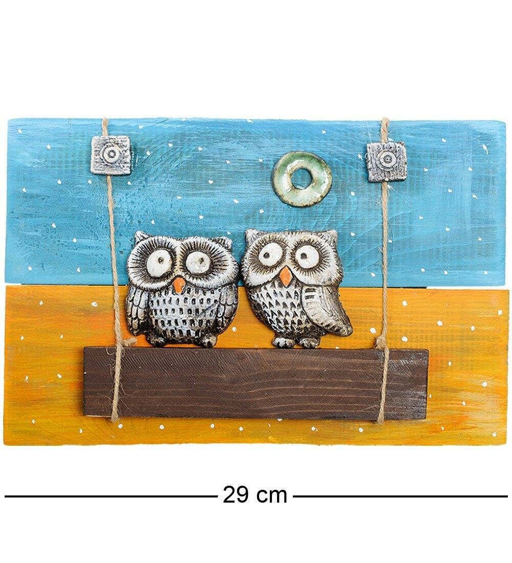 Панно Совы на качелях шамот A2102256 КоКо Шамель, Шамот, дерево, Россия