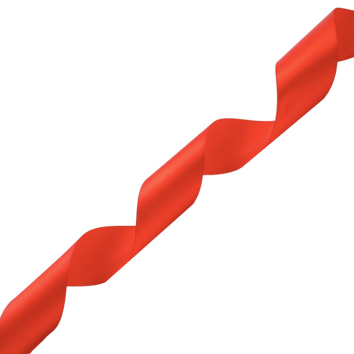 Лента атласная декоративная широкая Айрис, 5см*22,86м (025 алый)