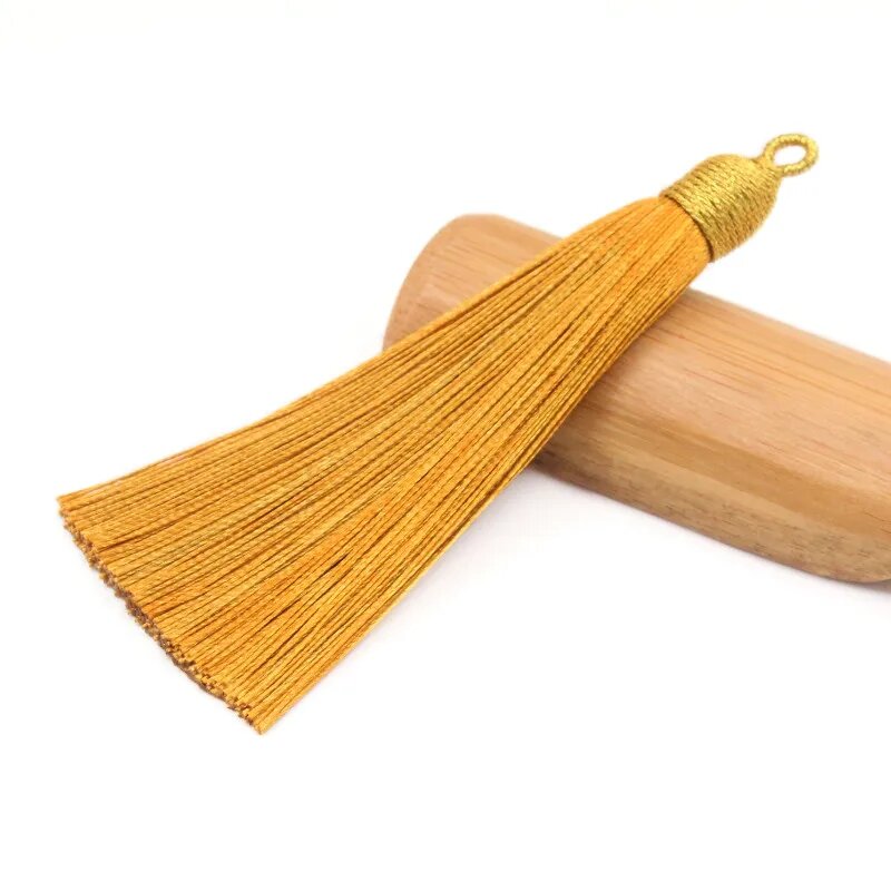 Шелковые бахромы с кисточками 2-10 шт, 85 мм 85mm 2PCS-LOT, Earth gold