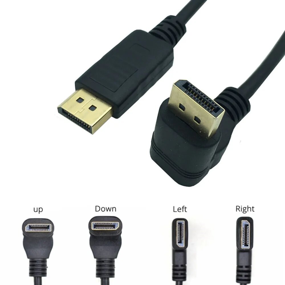 Угловой кабель DisplayPort DP 30 см UP
