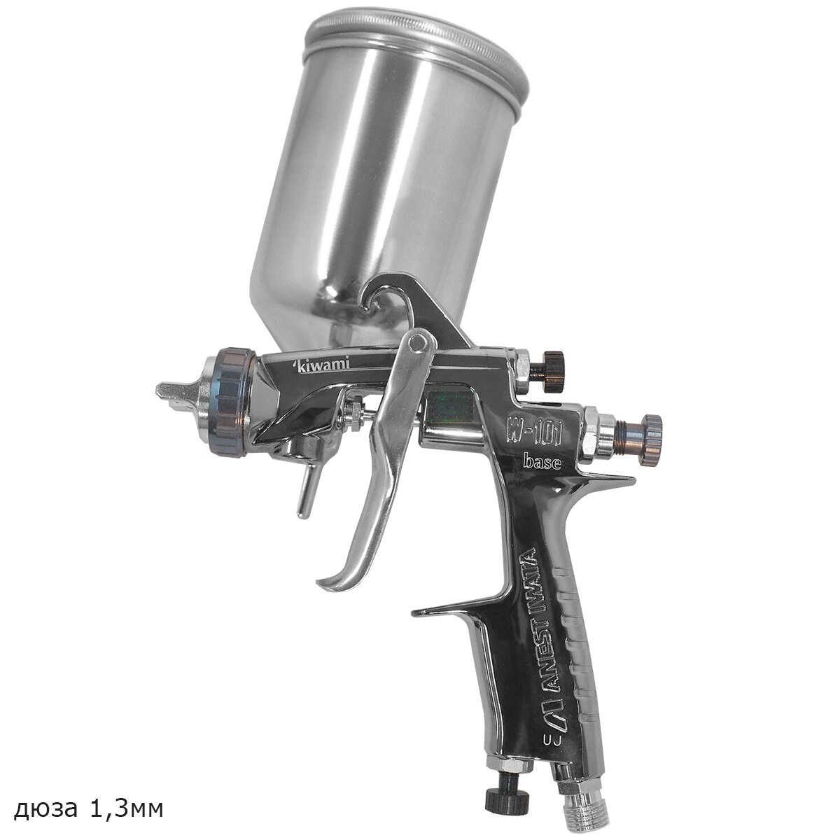 Краскораспылитель для базы KIWAMI-1 d1,3 с боковым металлическим бачком 400мл ANEST IWATA