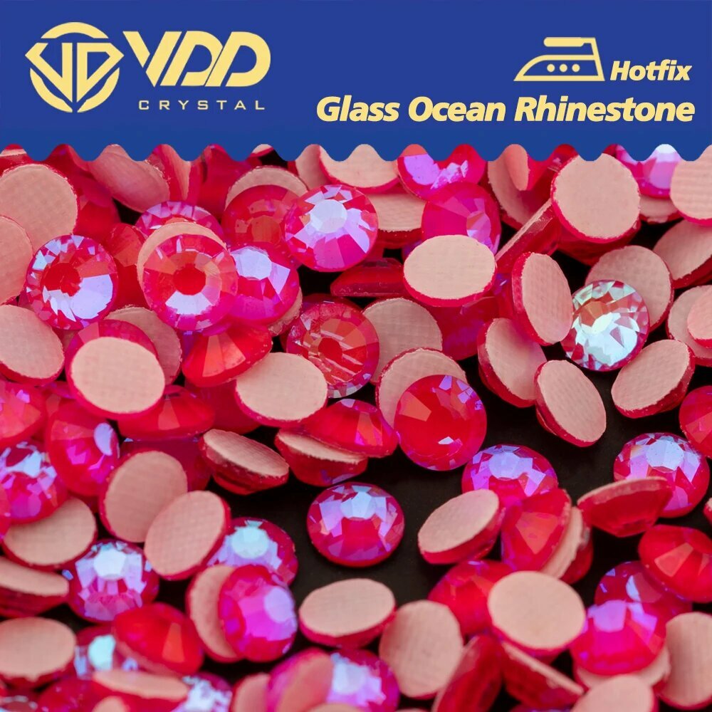 Стразы VDD Glass Ocean, SS30, 288шт, Fuchsia 385