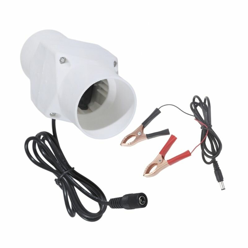 Наружный диаметр 50 мм 12 В канальный вентилятор вытяжной + зажим для аккумулятора линия питания-46