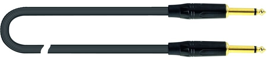 Quik Lok JUST JJ 6 готовый инструментальный кабель серии Just, 6 метров, металлические прямые разъемы Mono Jack черного цвета