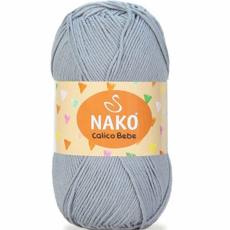 Пряжа Nako CALICO BEBE 12408 стальной (5 мотков)