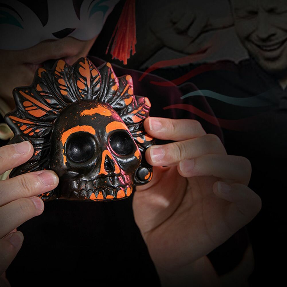 Утентичный ацтекский свисток Жуткий ацтекский свисток смерти рик-свисток для Хэллоуина