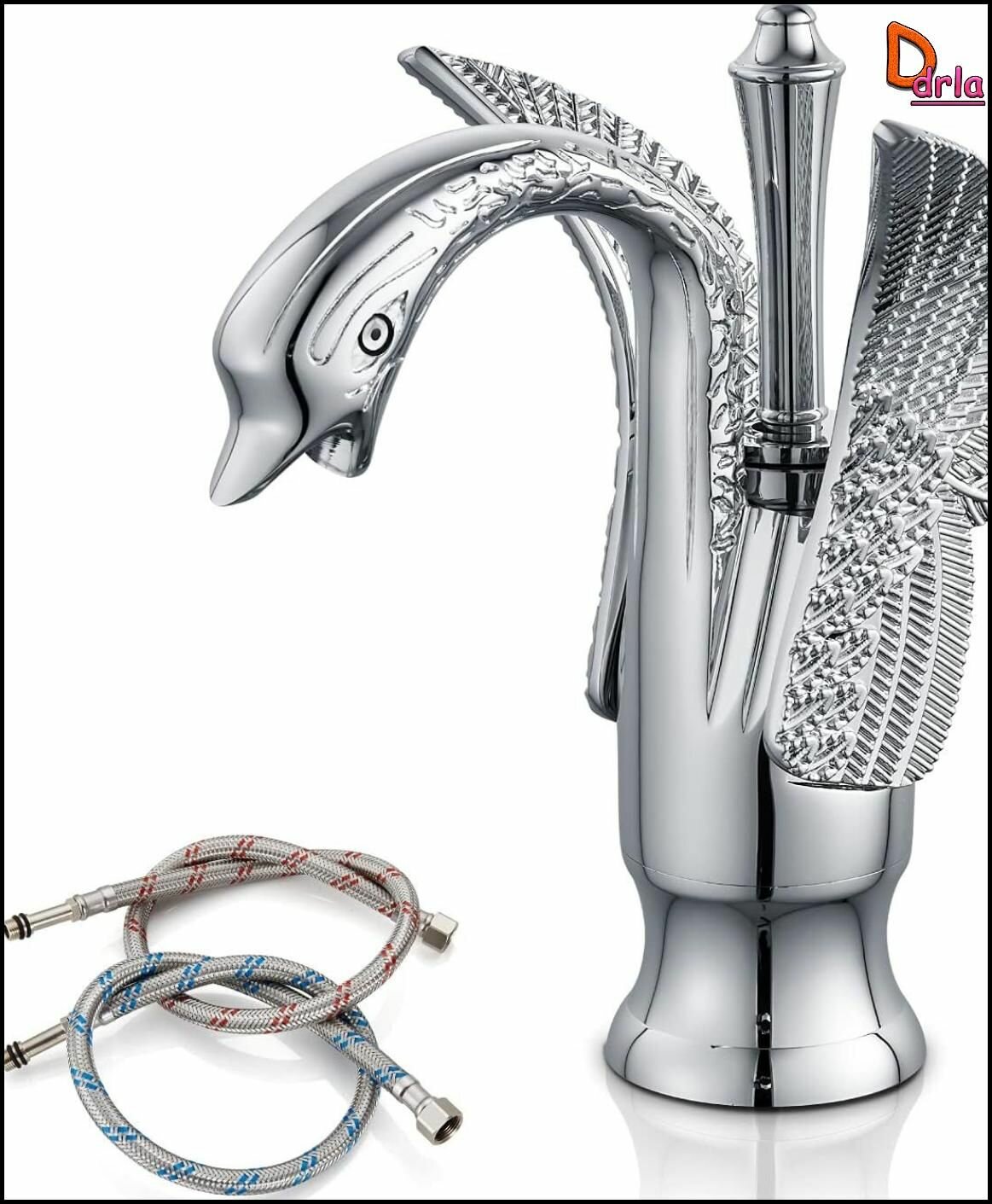 Кран для раковины в ванной комнате Swan, кран для раковины в форме лебедя с одной ручкой и одним отверстием, установка на палубе