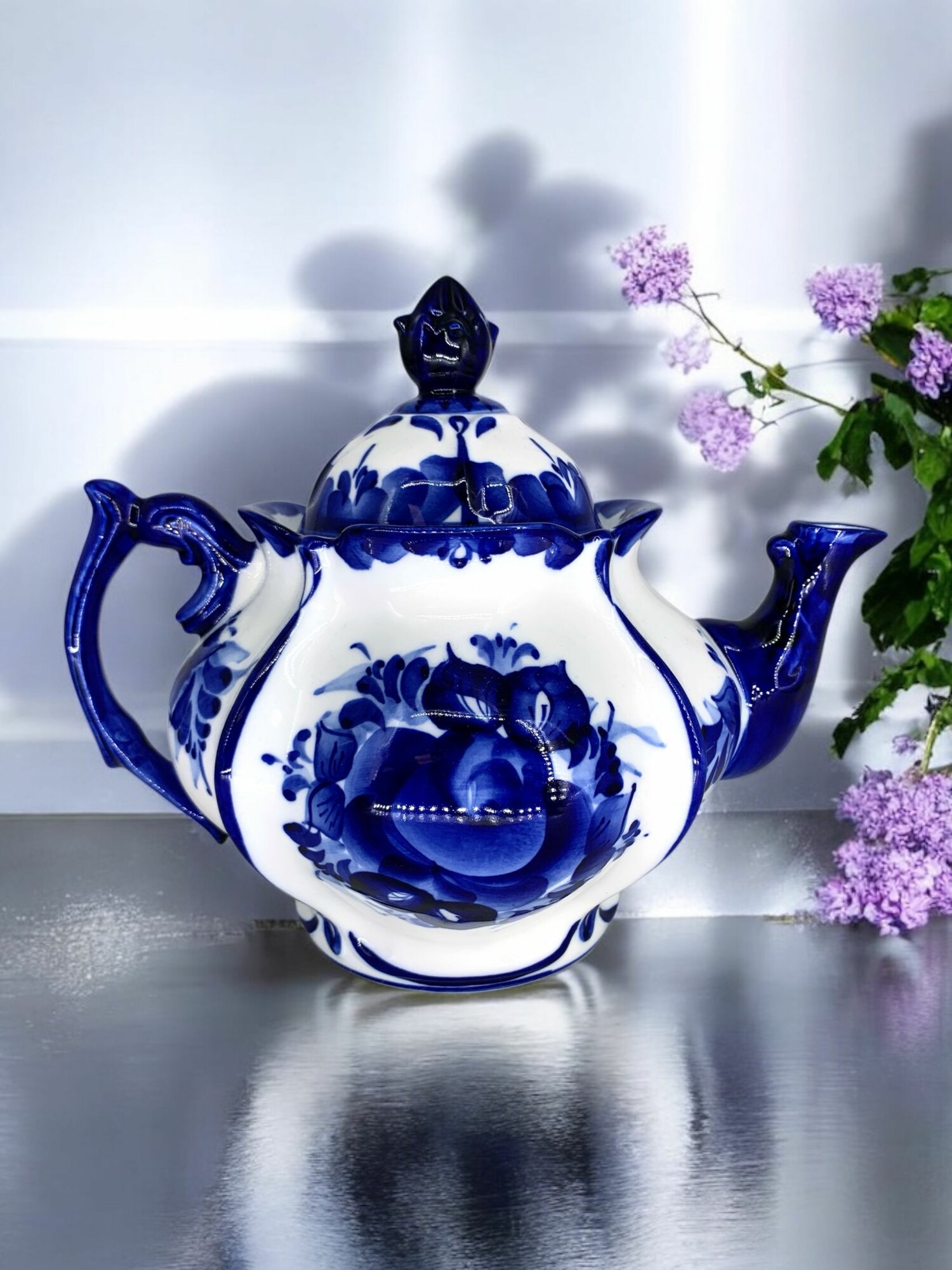 Чайник заварочный 1200 мл гжель фарфор