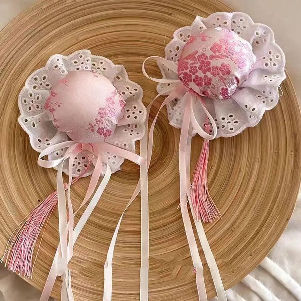 Кружевная заколка для волос Pink