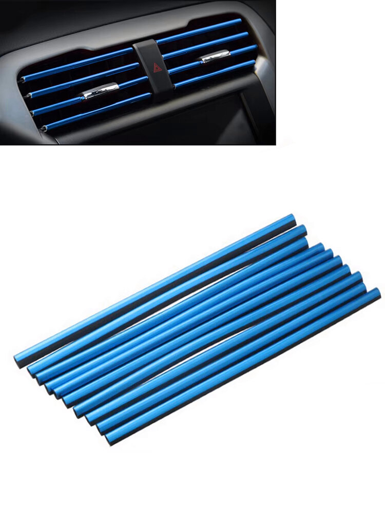 Накладки воздуховода салона декоративные золотые 10 шт — гибкие рейки, простая установка без клея для всех авто