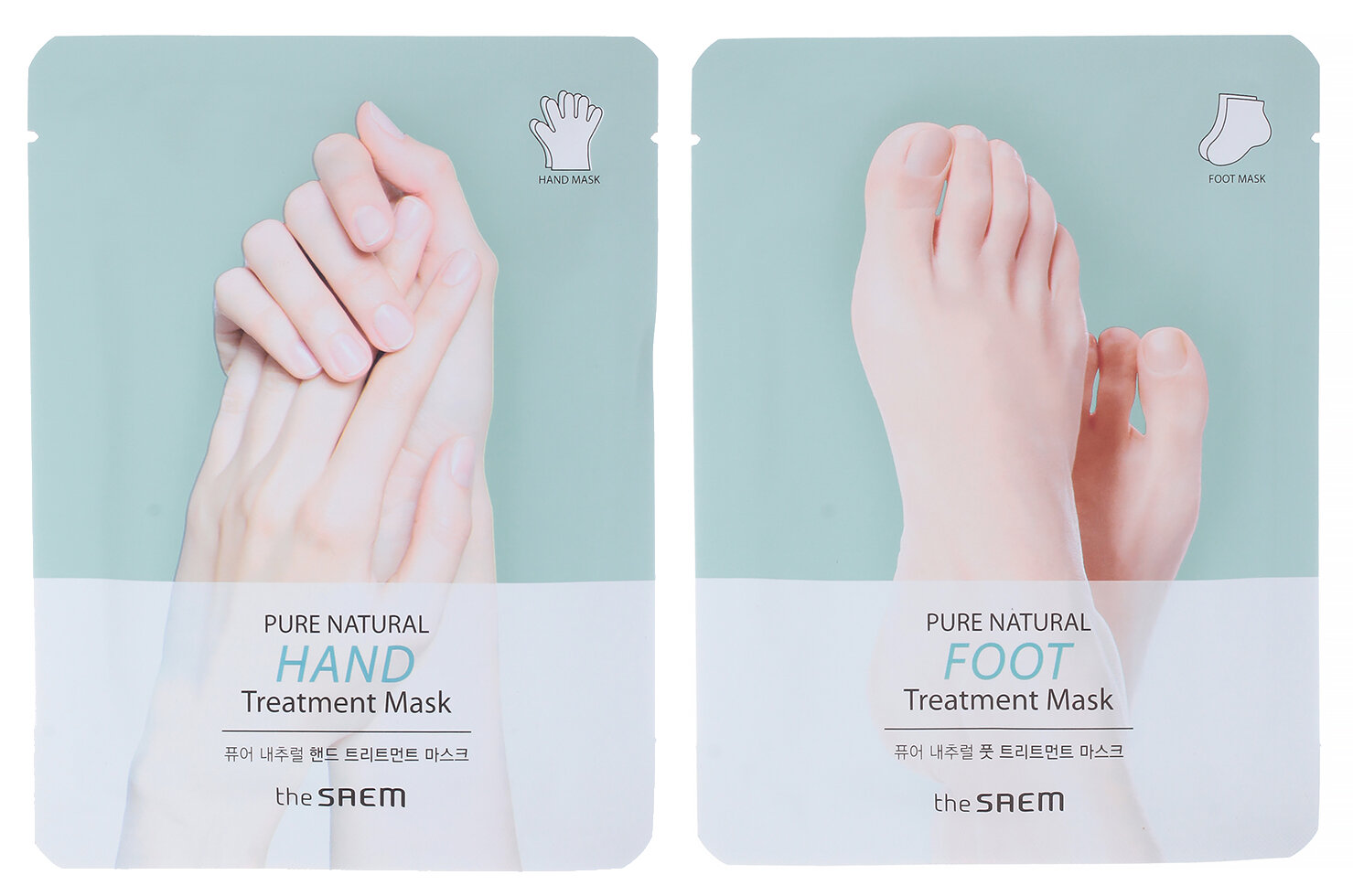 The Saem Маски для рук и ног увлажняющие PURE NATURAL Hand + Foot Treatment Mask