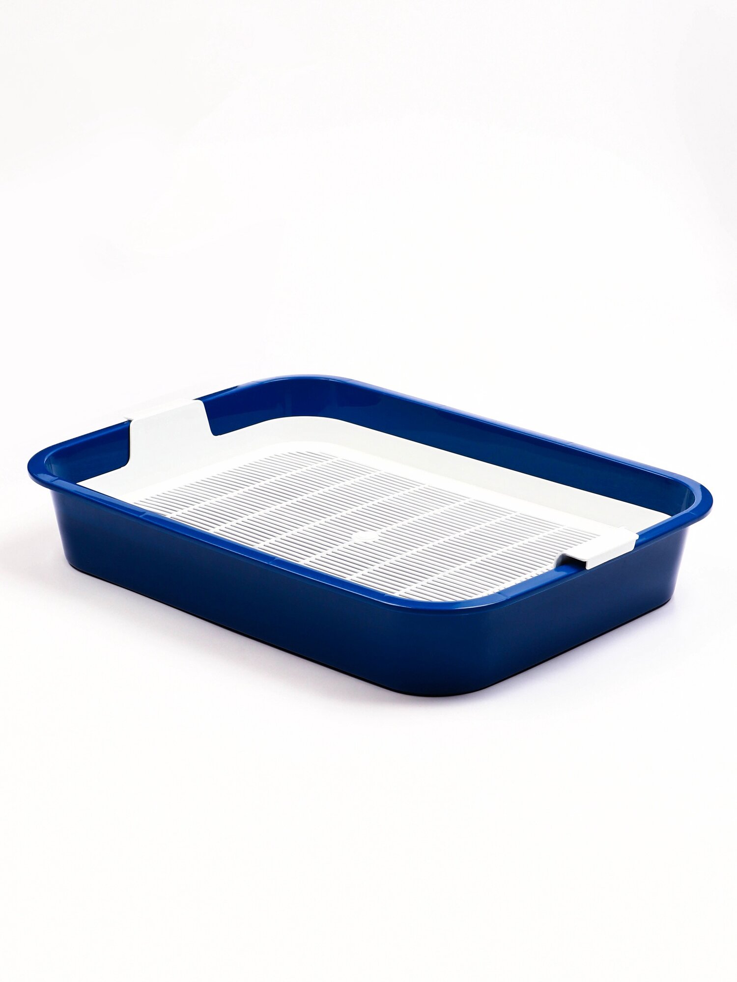 Туалет "Белла мини" для кошек, с сеткой, 35 х 26 х 6 см, Синий