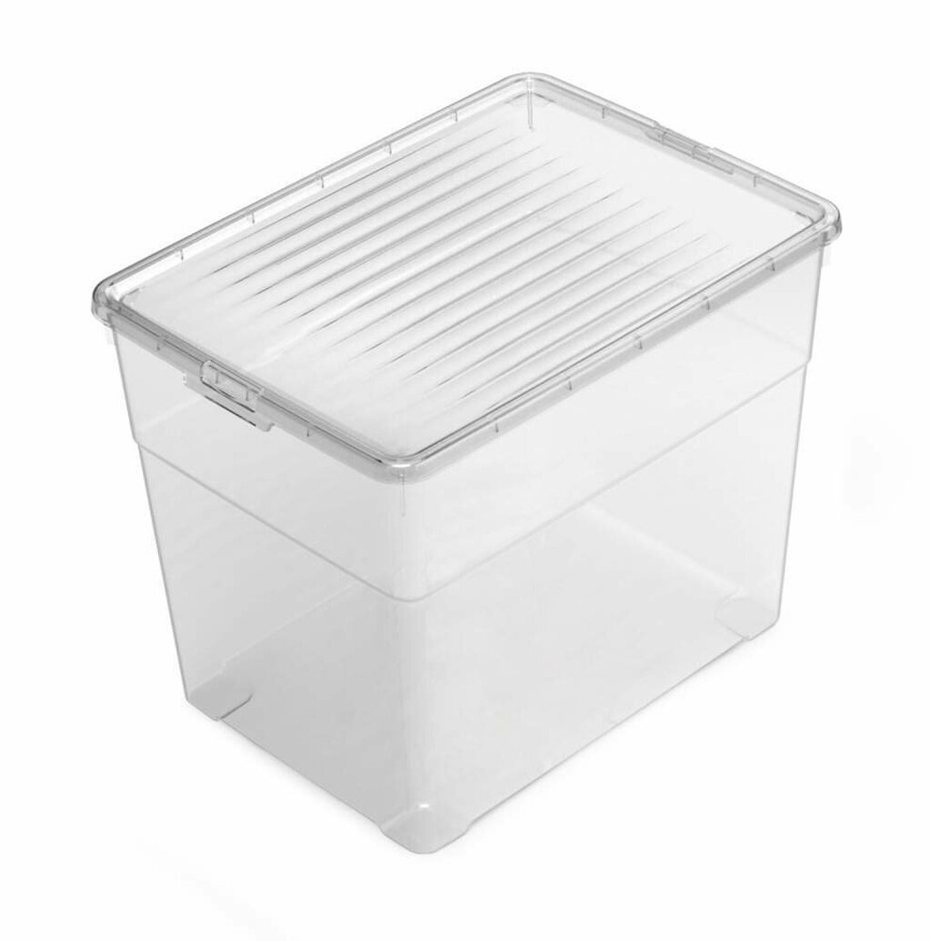Ящик пластиковый с крышкой "Лайф" 23л, прозрачный, для хранения вещей
