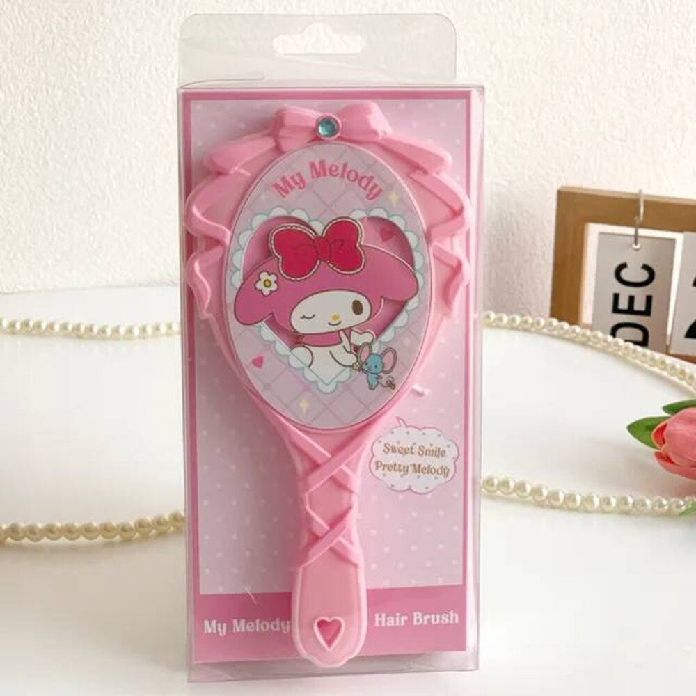 Новая массажная расческа Miniso Sanrio с ручкой, Hello Kitty Kuromi Girl Heart Anime Girl, детская парикмахерская расческа, подарок на Рождество и день рождения.