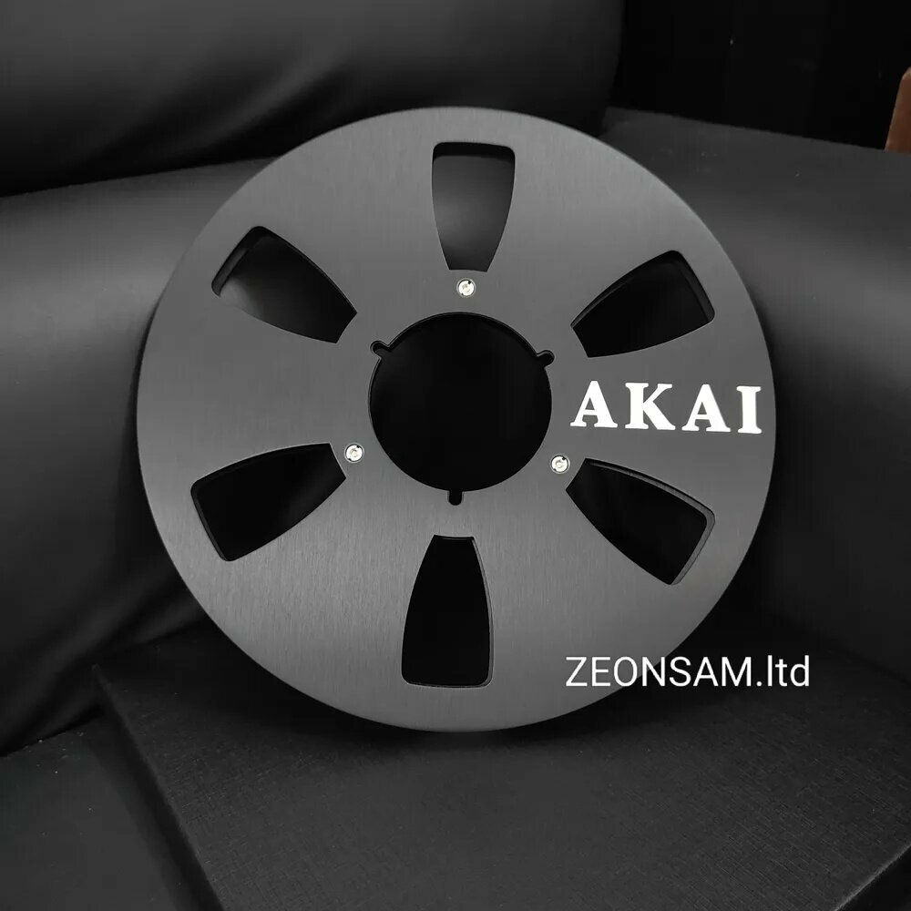 AKAI 10.5-дюймовая пустая катушка из алюминиевого сплава с 6 отверстиями 1/4, держатель пустого диска, подходит для Studer ReVox / TEAC / BASF и других открытых магнитофонов