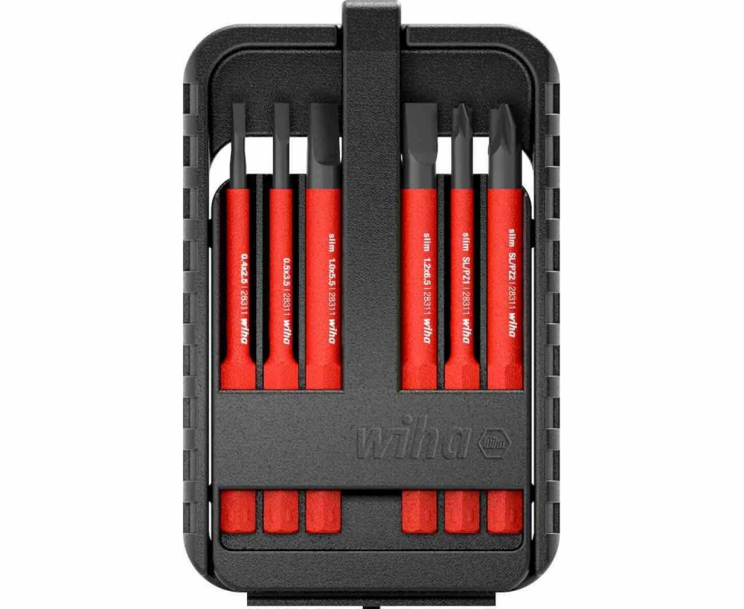 Набор бит VDE Wiha slimBit electric slimVario SL XENO 2831 43158, 6 предметов 6356 9016 Fplus