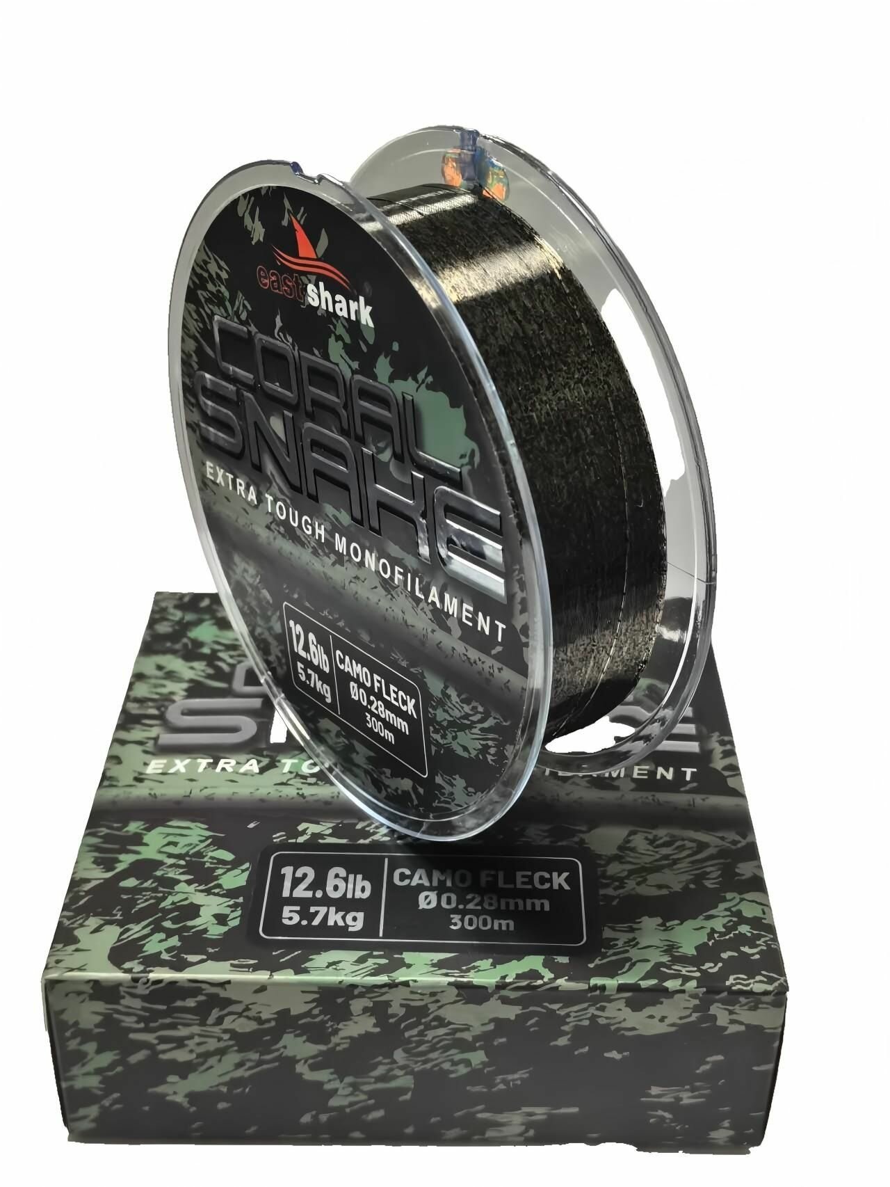 Леска для ловли карпа CORAL SNAKE CAMO 300m 0.28mm