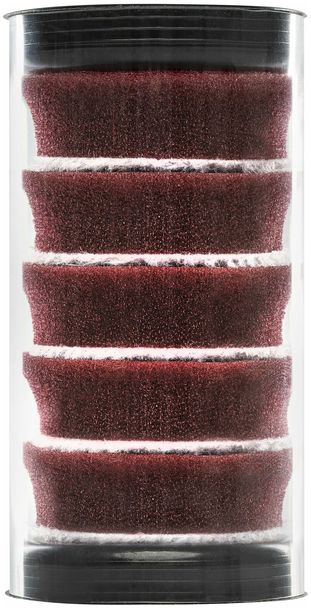 Финишный полировальный круг 35/15/45мм, ультрамягкий бордовый поролон, набор 5 шт, Ewocar.