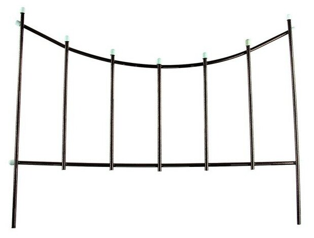 Ограждение декоративное, 60×410 см, 5 секций, металл, бронзовое, «Горизонталь»