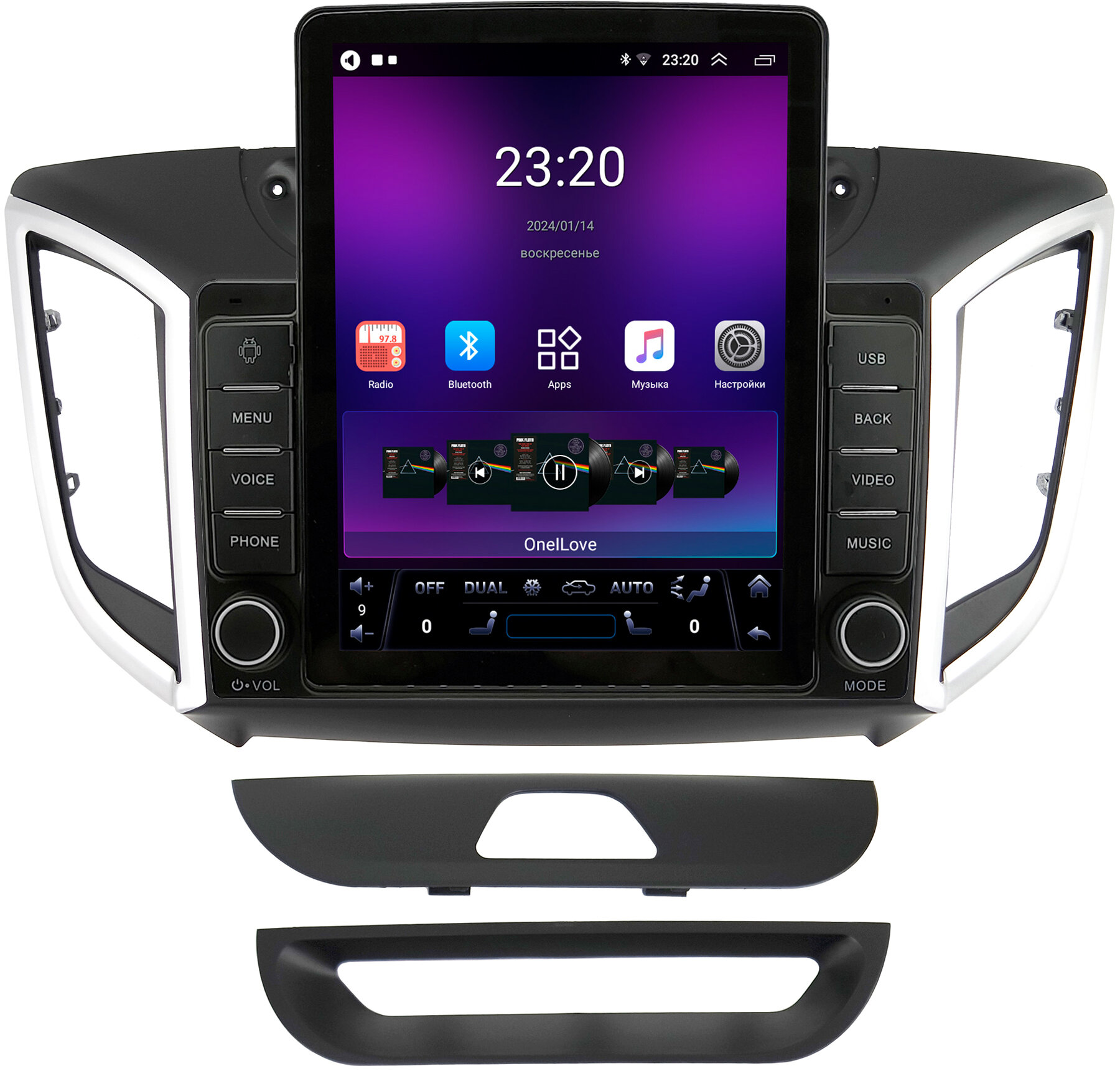 Штатная магнитола Hyundai Creta 2016-2021 Canbox GTR095-9-949 на Android 10 (QLed, 4/64, DSP, CarPlay)