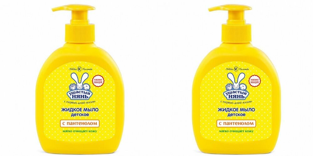 Ушастый нянь Жидкое мыло Пантенол, 300 мл, 2 уп