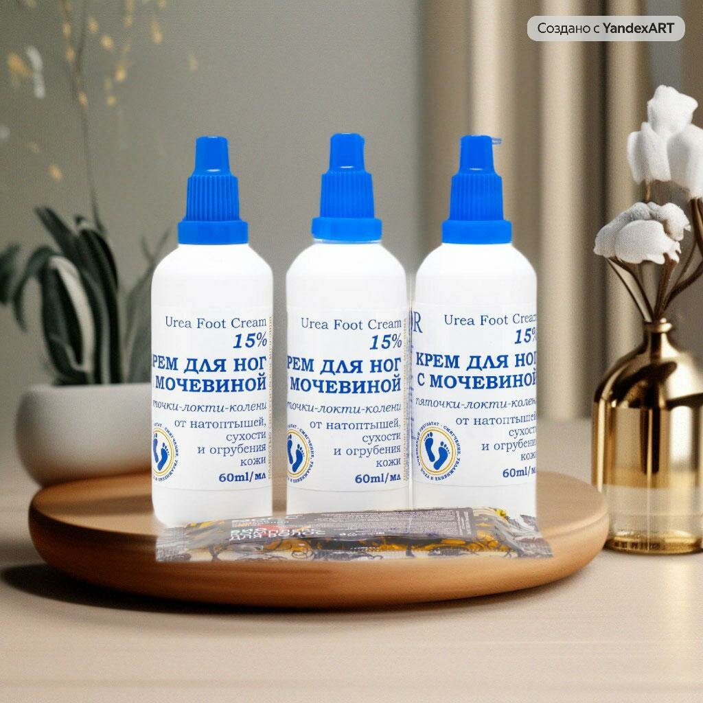 L'Or Крем для Ног с мочевиной 15% (60 мл) 3 шт + Подарок