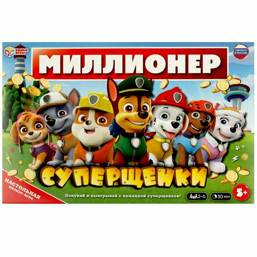 Настольная бизнес-игра Суперщенки. Миллионер Умные игры 4650250583318