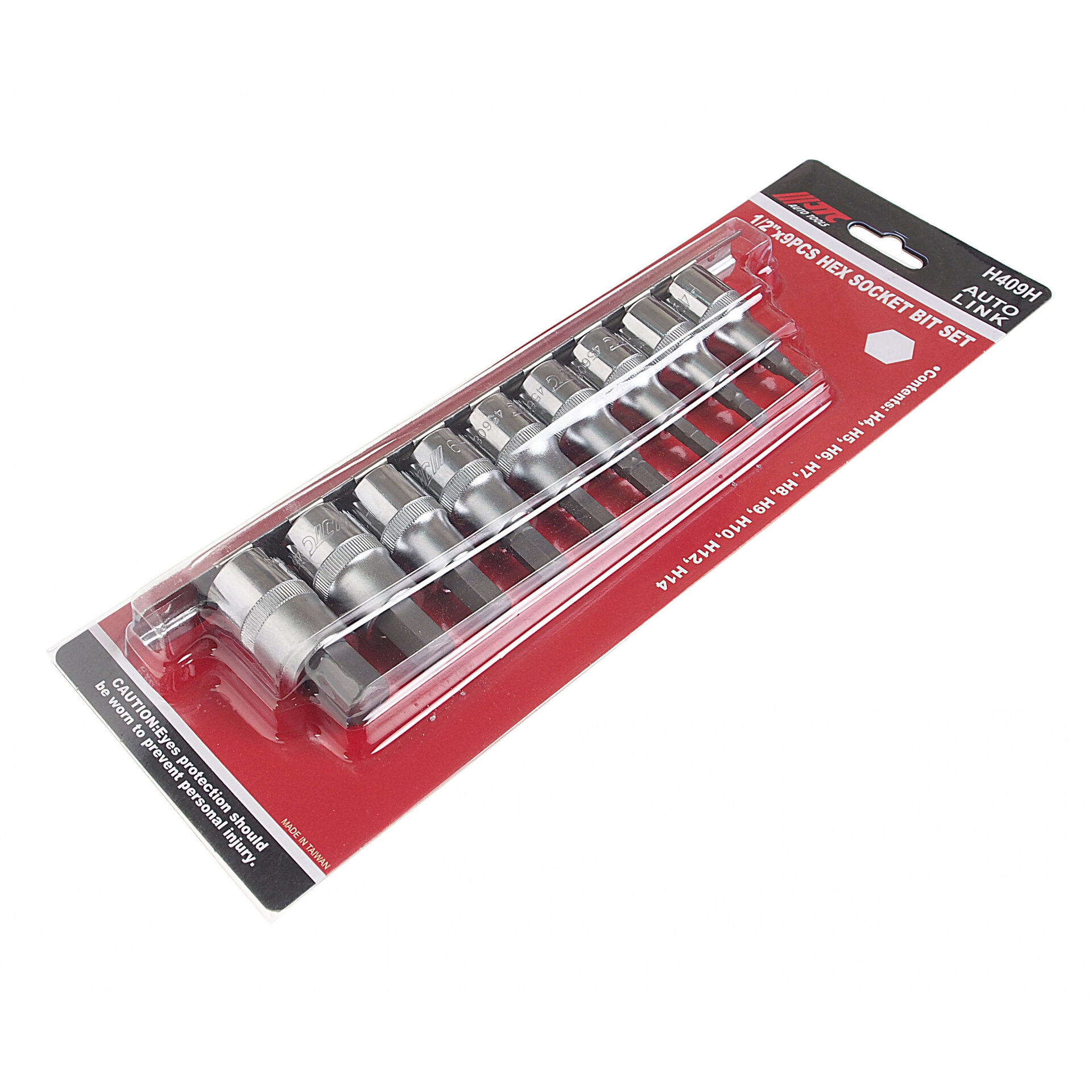 Набор бит-головок 1/2" HEX H4-H14 9 предметов, JTC JTC-H409H (1 шт.)
