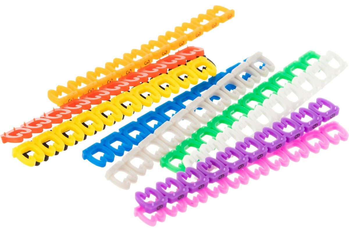 REXANT кабельный маркер 0-9 комплект в блистере 4-6 мм 12-6062 для маркировки кабелей