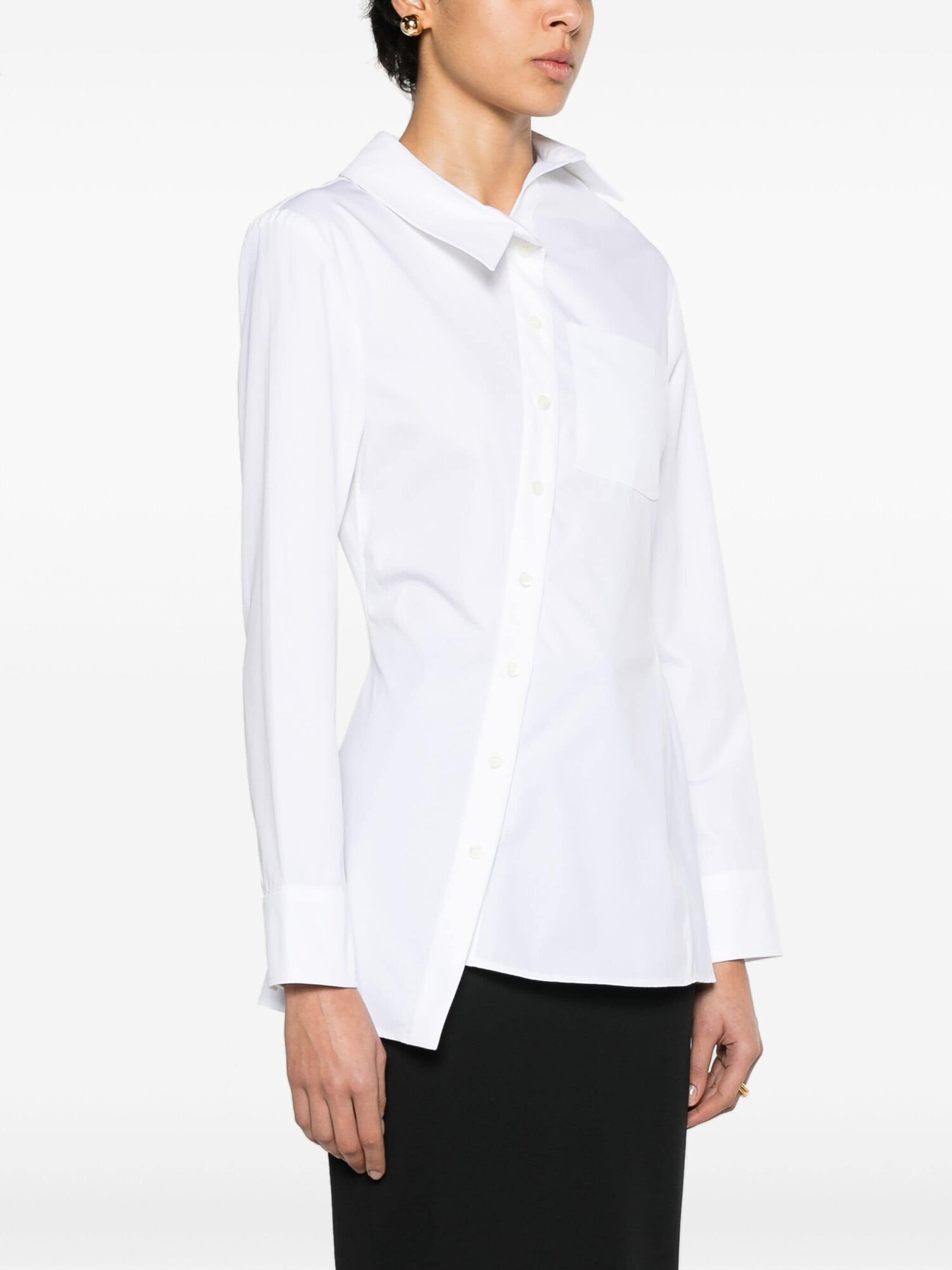Рубашка Jacquemus La Chemise Pablo, размер 36 EU, бежевый/белый — фото 1