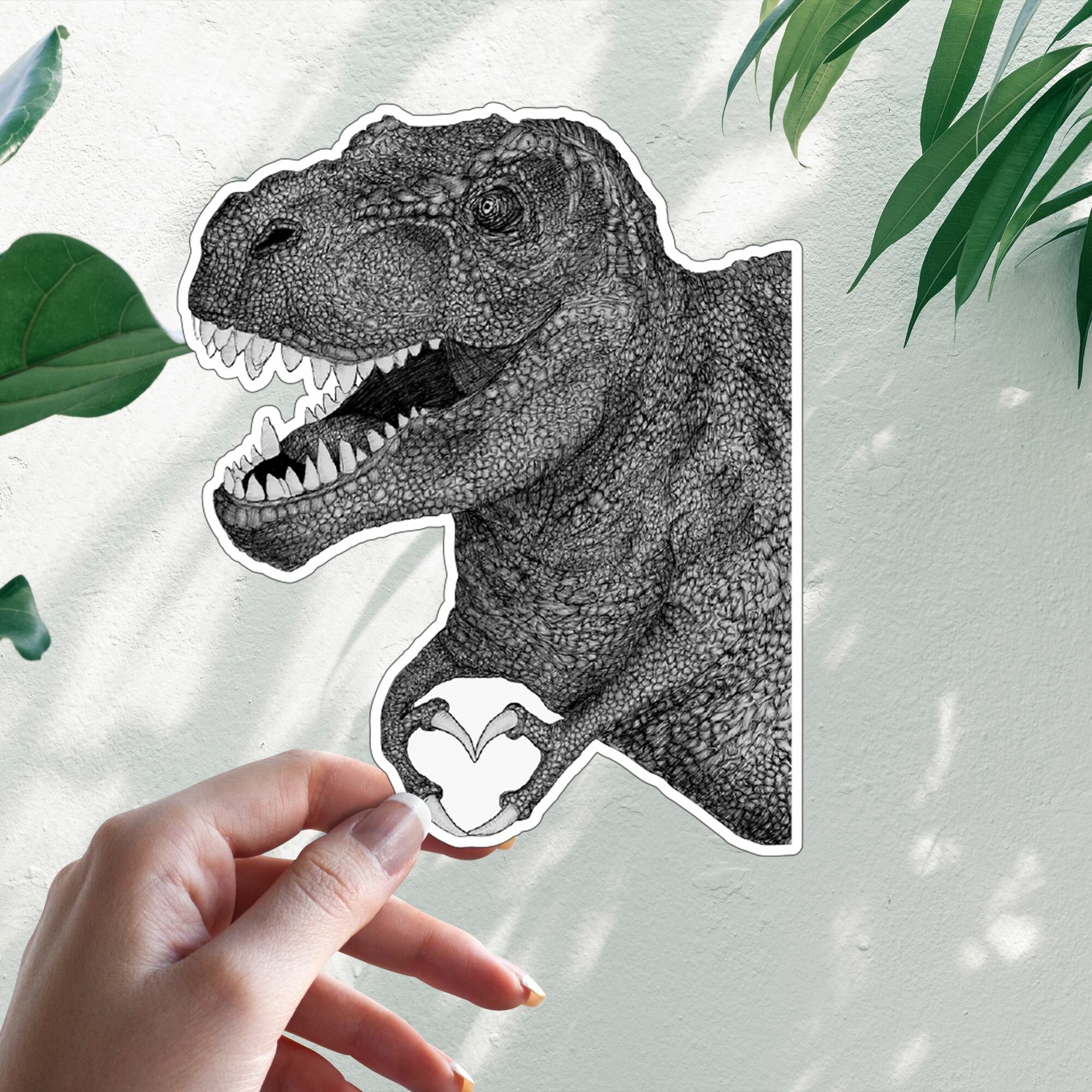 Наклейка T-rex Like лайк от динозавра Тирекса 20см