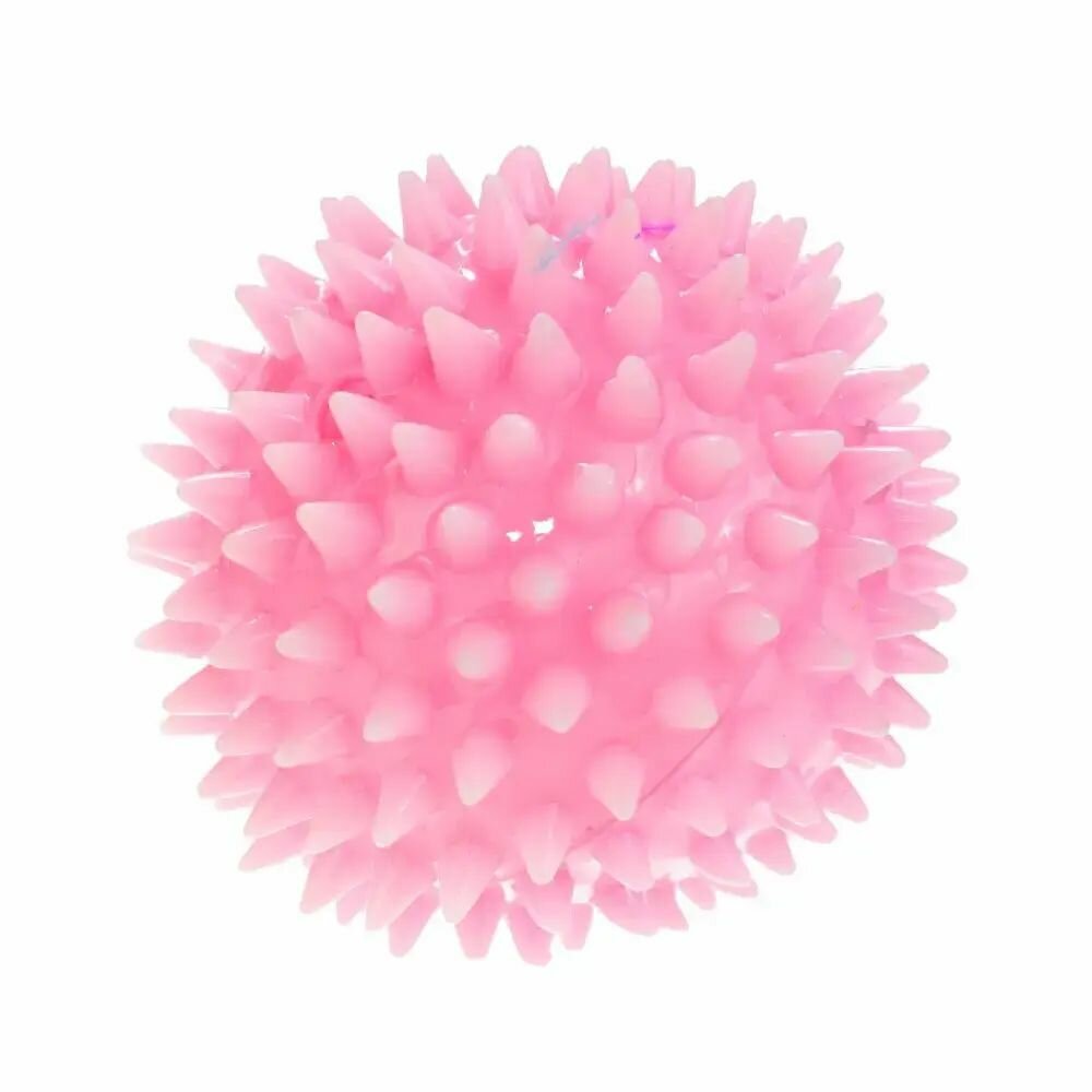 Игрушка для собак Мяч игольчатый, розовый, 7 см