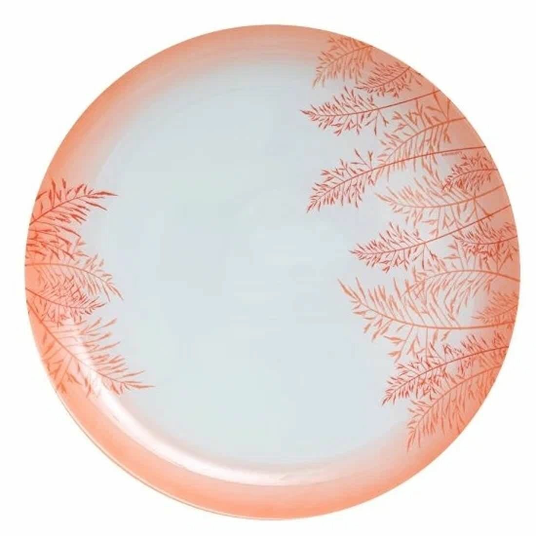 Тарелка зинор оранж 26см обеденная стекло