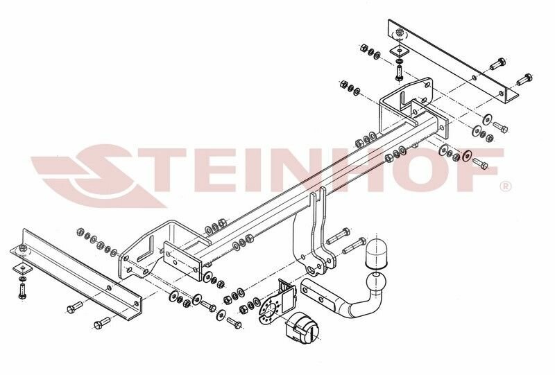 Фаркоп на Chevrolet Tracker 2013-2015, Opel Mokka 2012-2019 (паспорт и сертификат в комплекте)(без электрики) Steinhof. O-165