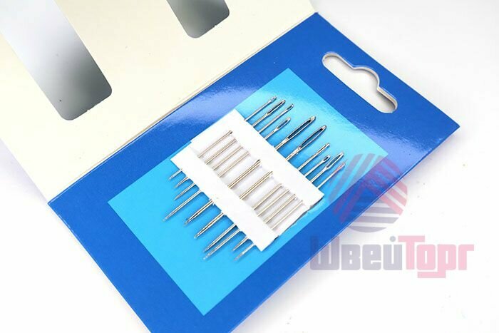 Набор игл ассорти №2 (штопальных и вышивальных) 10 пластин*10игл