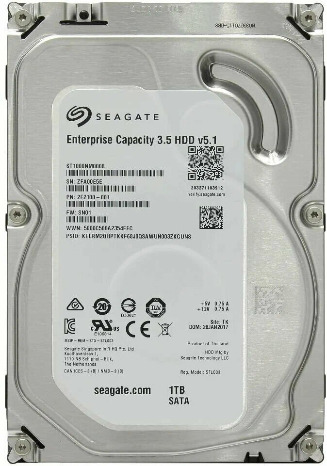 2.5" жесткий диск Seagate Mobile HDD (ST1000LM035) 1ТБ, 5400Об/мин, 128МБ