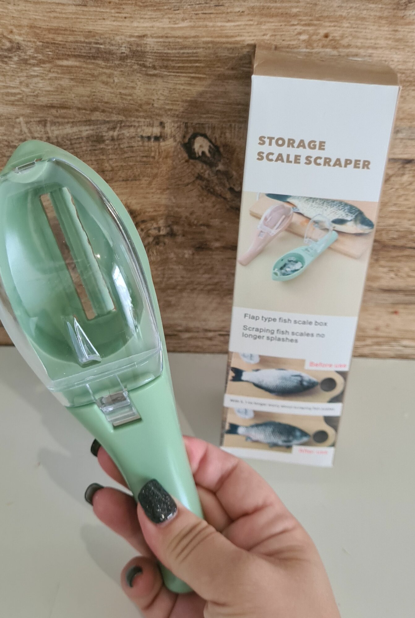 Рыбочистка с контейнером для чешуи/нож для чистки рыбы