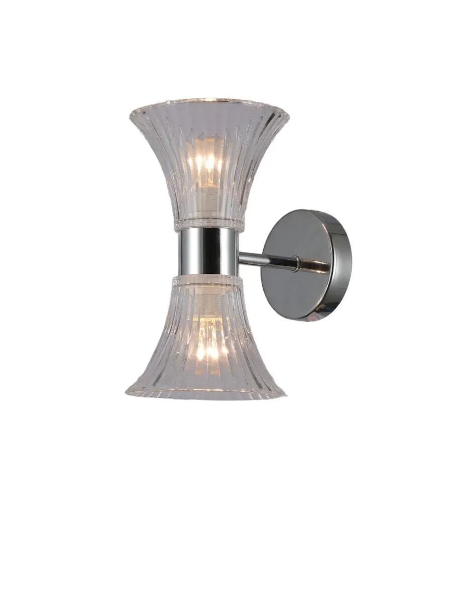 Настенный светильник newrgy lighting IL0288-2W-79CR, хром, цоколь Е14, свет нейтральный белый, для спальни