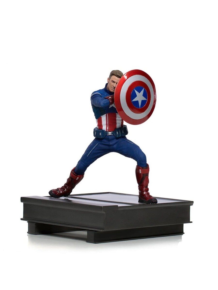 Коллекционная фигурка Iron studios 1/10 Captain Amercia 2023 - Avengers: Endgame (Айрон Студиос Капитан Америка 2023 - Мстители: Финал, 18 см)