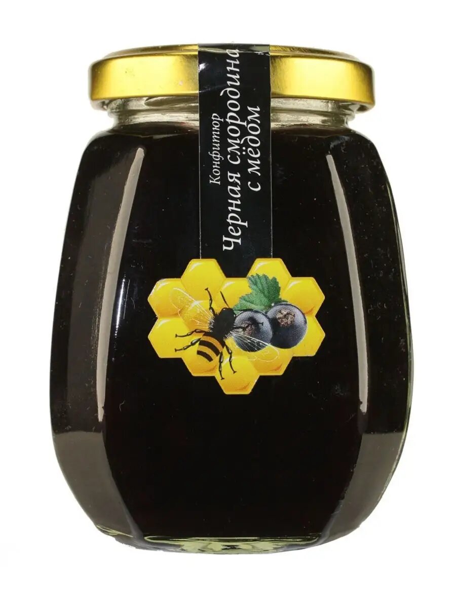 Конфитюр с медом Черносмородиновый 220гр, стекло
