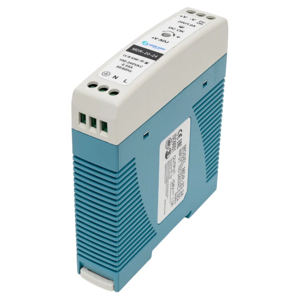 Источник питания KEEN SIDE MDR-20-24 146679, блок питания, защита от короткого замыкания