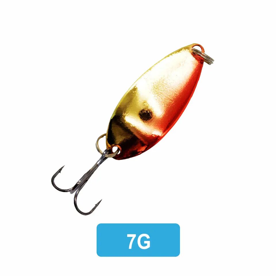 Жесткая блесна ложка 4.5г 5.5г 7г 7.5г Красный, 7g