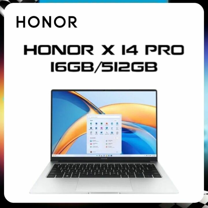 Ноутбук HONOR MagicBook X 14 Pro 2023 (Intel Core i5-13500H/14"/2240x1400/16GB/512GB SSD/Intel Iris Xe Graphics/Wi-Fi/Bluetooth/Win 11 Pro) 5301AFDT