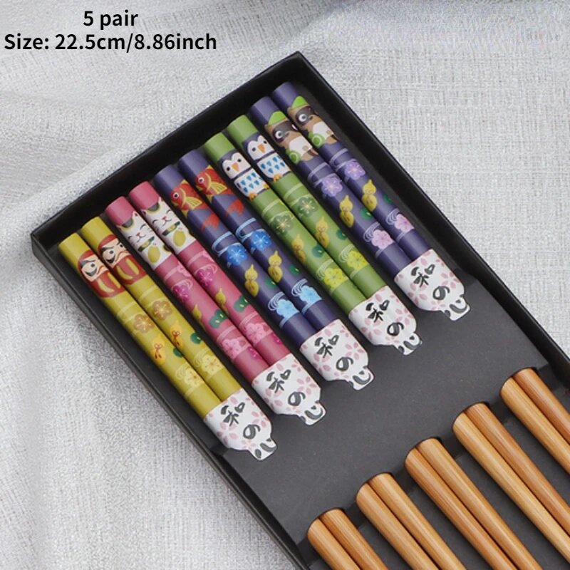Бамбуковые палочки для еды 5 пар 5 pair