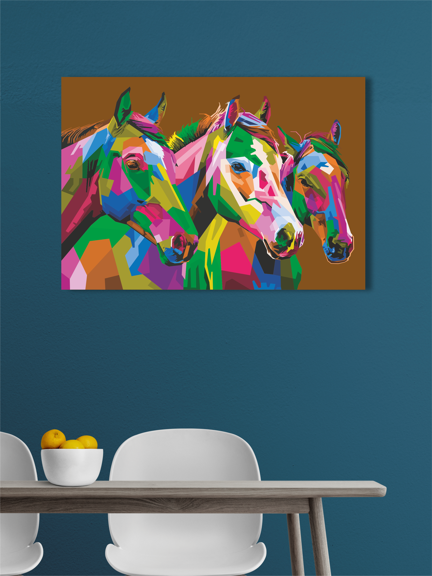 Картина Art IrbisPrint для интерьера, Тройка лошадей 50х75 см натуральный холст на подрамнике 20 мм из натуральной сосны