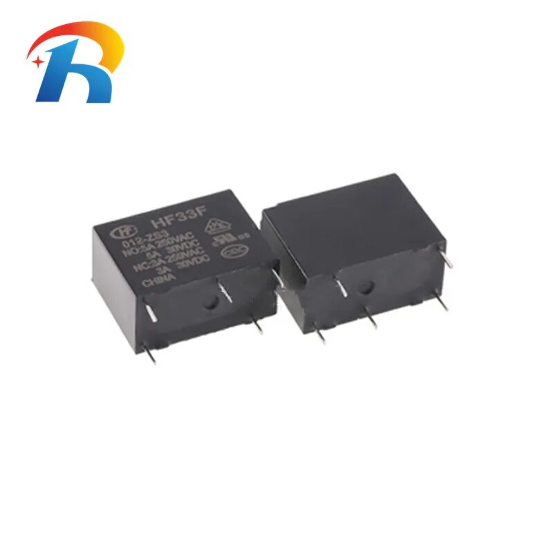 Реле мощности 5 шт, 5В, 12В, 24В HF33F-012-ZS3 12V 5A